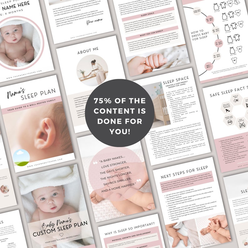 Client Sleep Plan Template, Baby Sleep Plan for Sleep Consultants, Baby ...