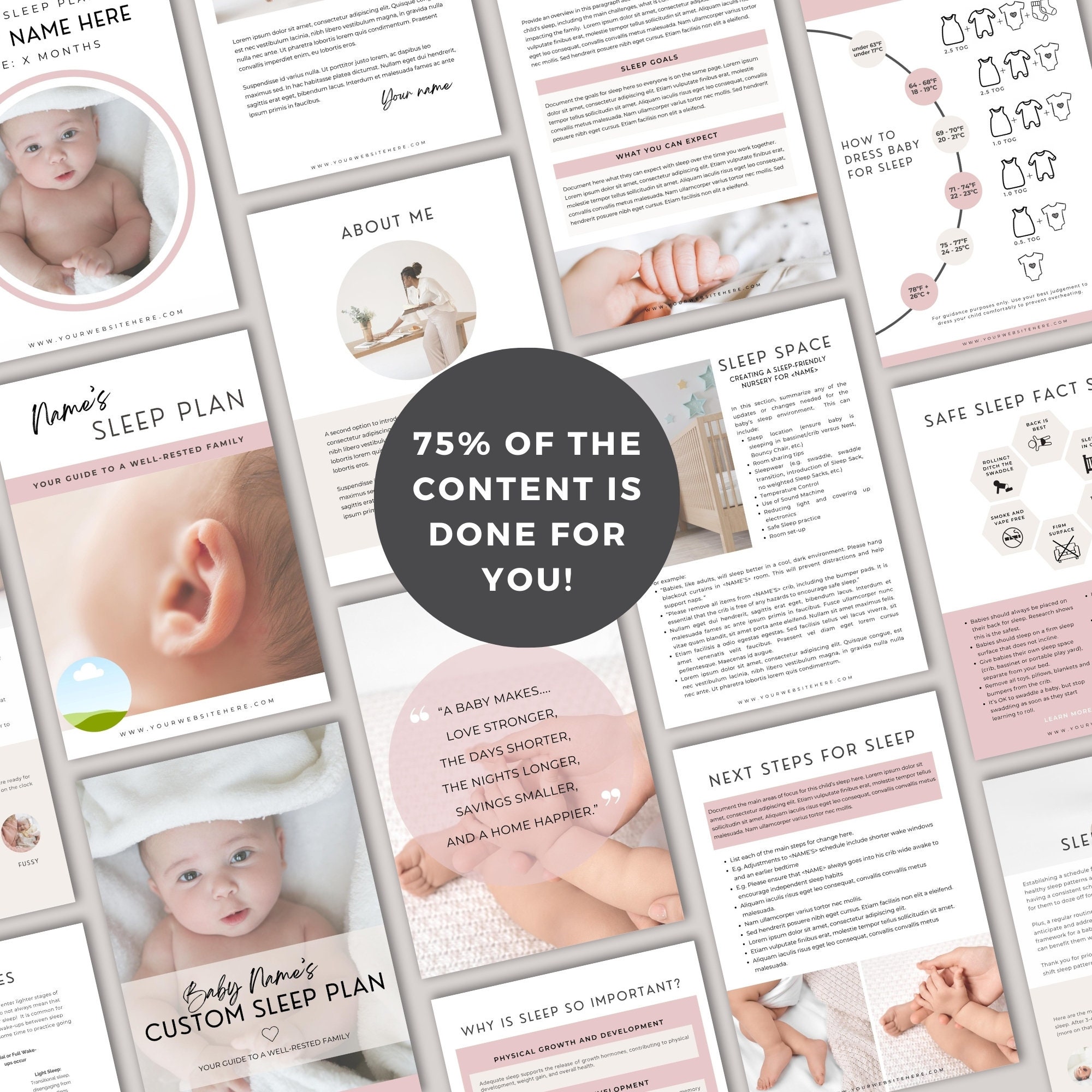 Client Sleep Plan Template, Baby Sleep Plan for Sleep Consultants, Baby ...