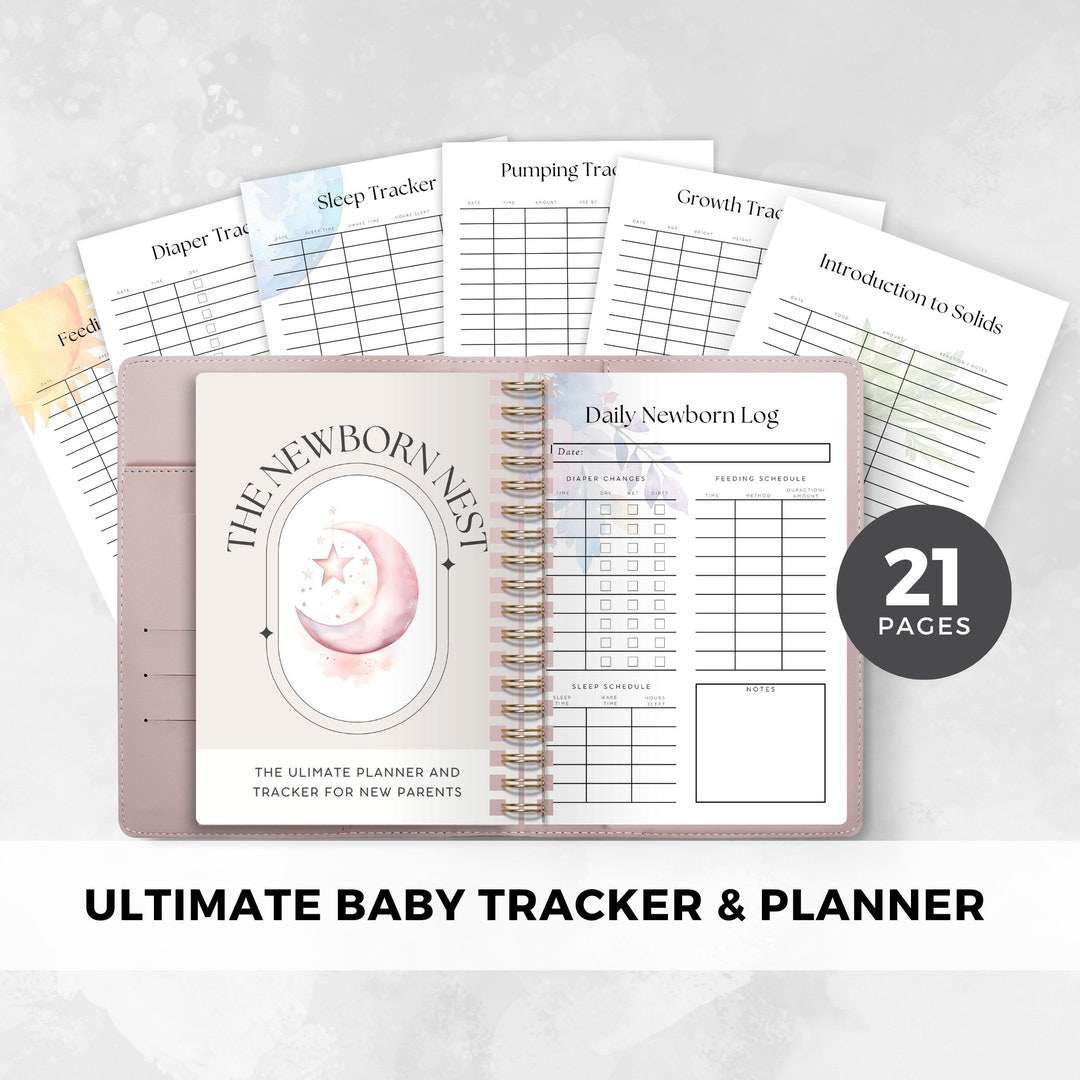 Baby Tracker Bundle, New Mommy Planner, Infant Daily Log Printable ...
