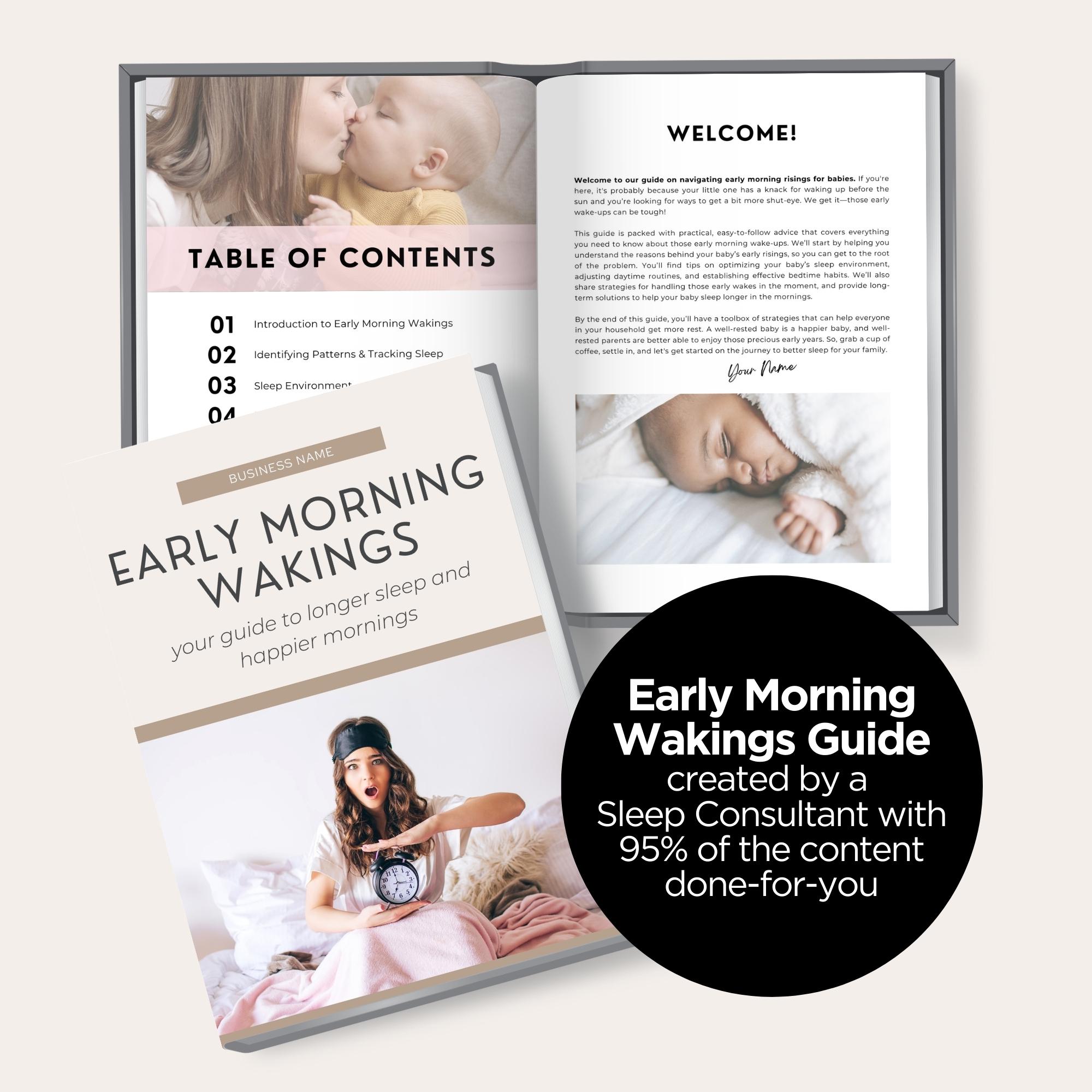 Early Morning Wakings Guide and Sales Page Bundle, Done for You Content ...