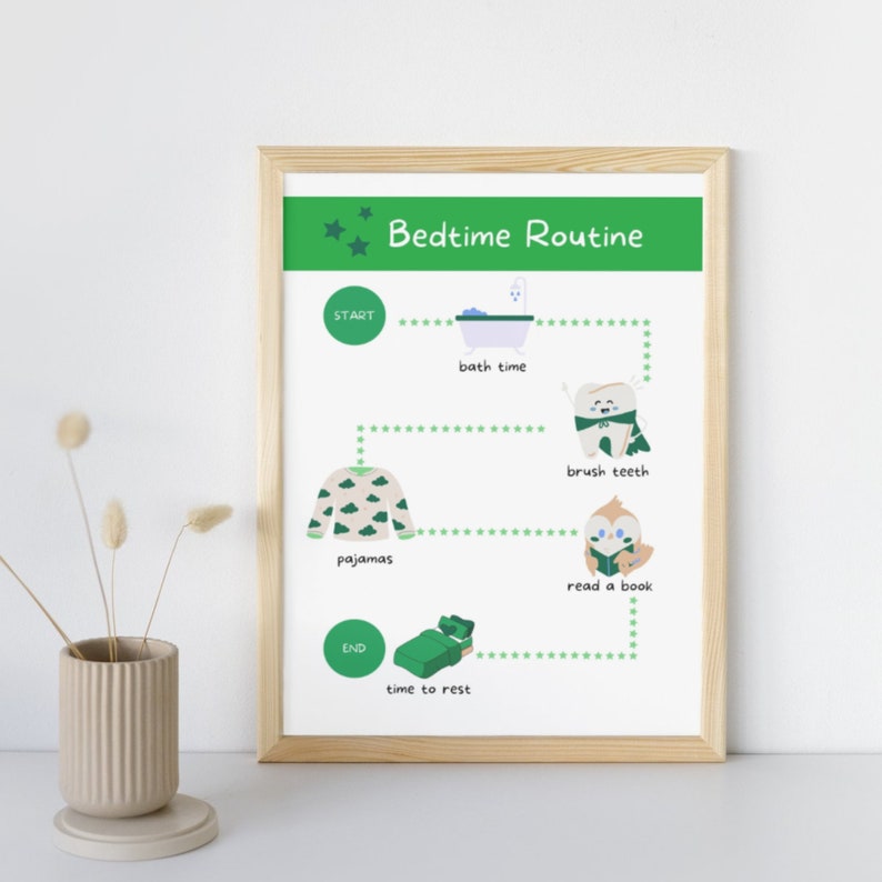 Bed Time Visual Schedule, Nightly Bedtime Checklist, Nighttime Routine ...