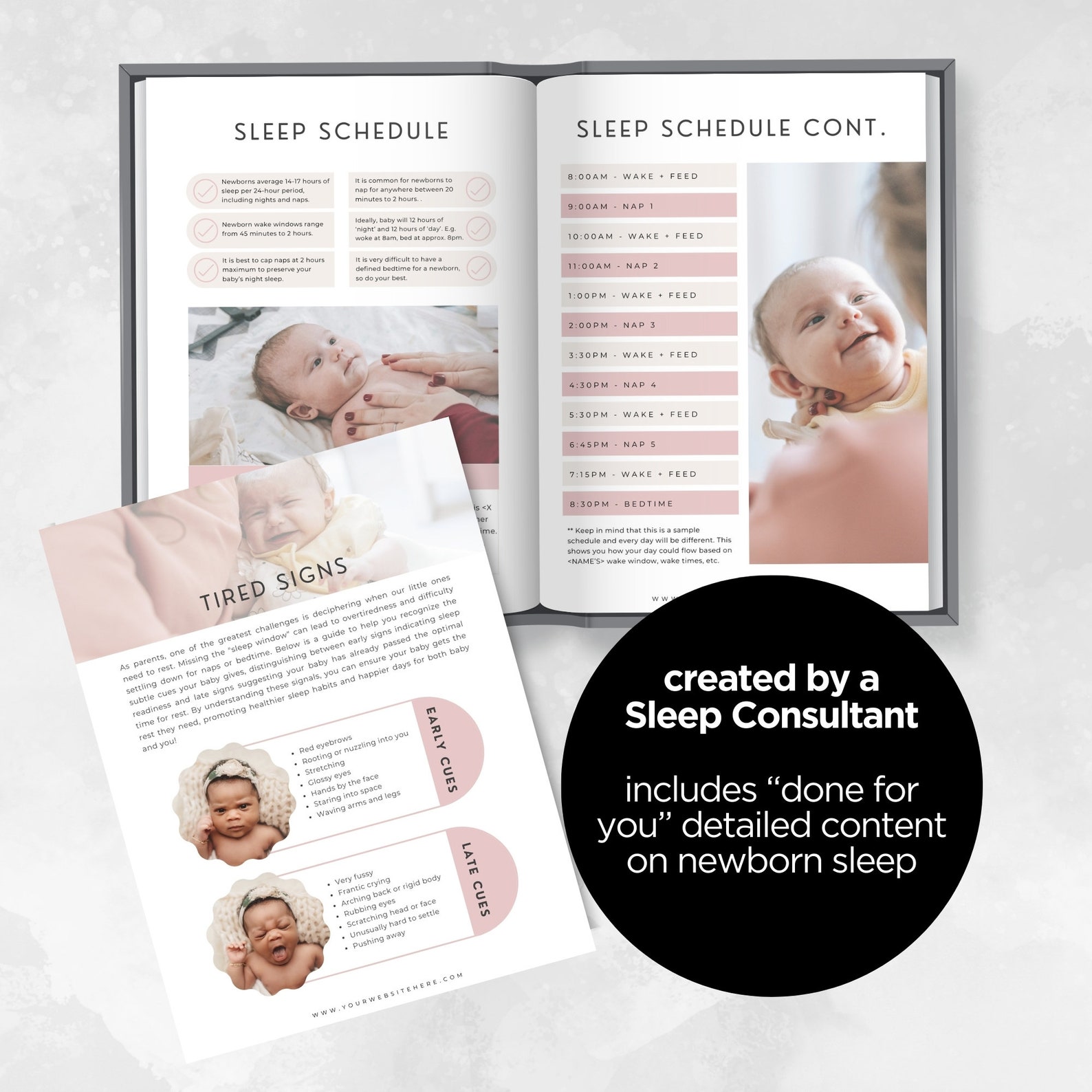 Newborn Sleep Plan Template for Sleep Consultants, Postpartum Doula ...