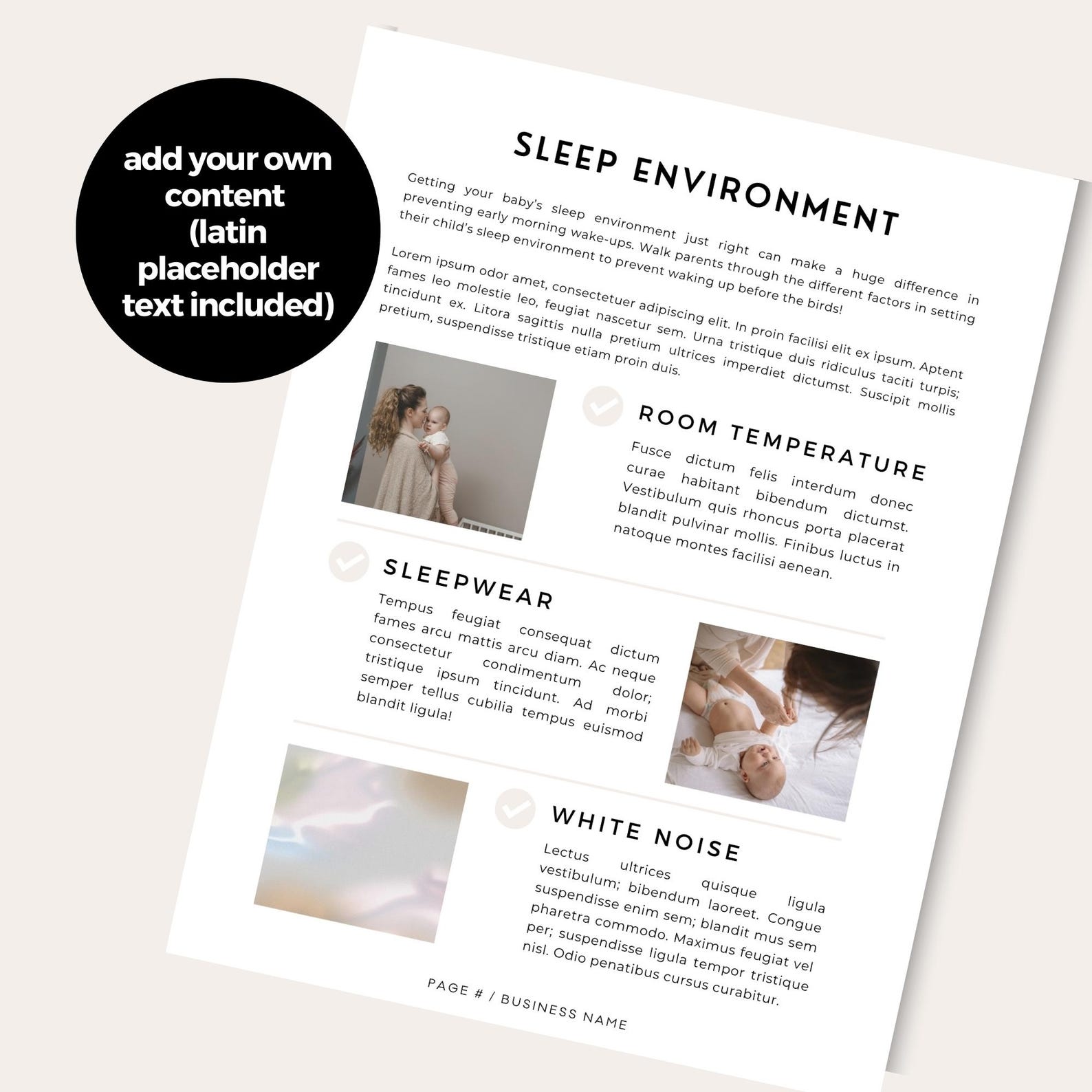 DIY Early Morning Wakings Guide Template, HEADINGS ONLY, Sleep Training ...