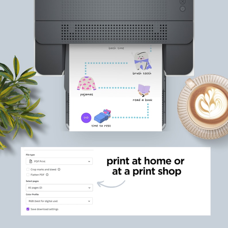 Kids Night Time Routine Chart, Bed Time Visual Schedule, Nightly ...