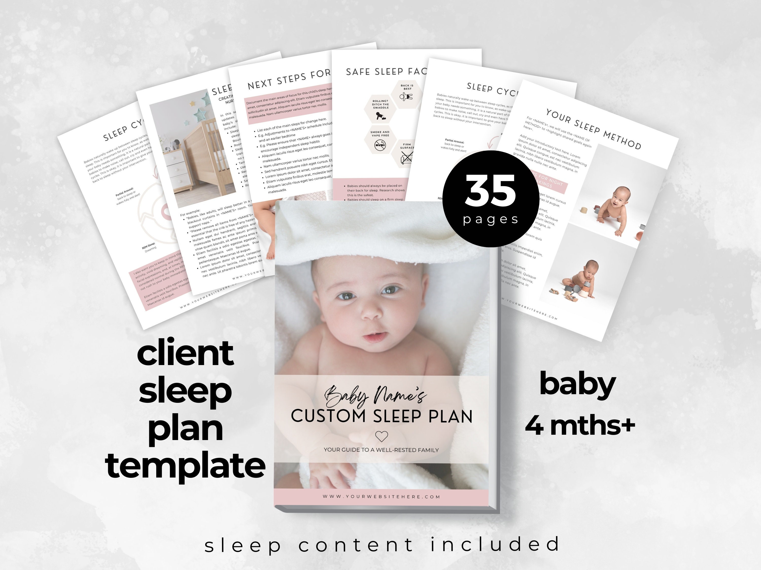 Client Sleep Plan Template, Baby Sleep Plan for Sleep Consultants, Baby ...