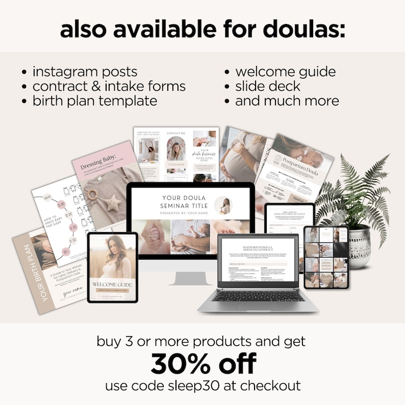Postpartum Doula Flyer, Printable Brochure Template, Doula Marketing ...