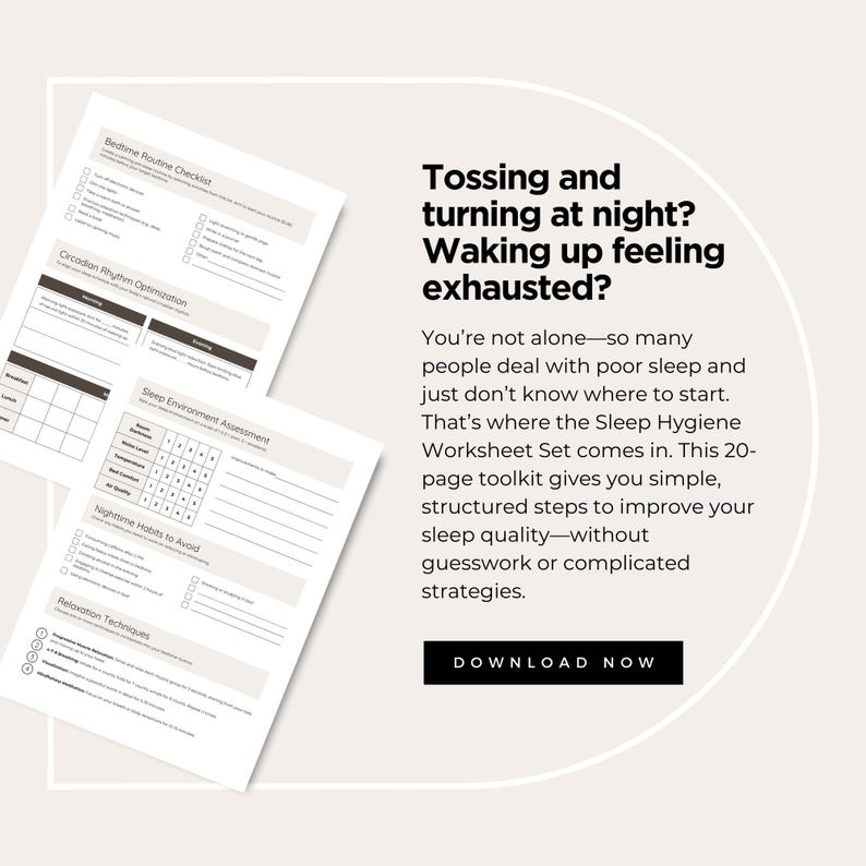 Sleep Hygiene Worksheets: Self-care Journal, Habits Tracker (editable ...
