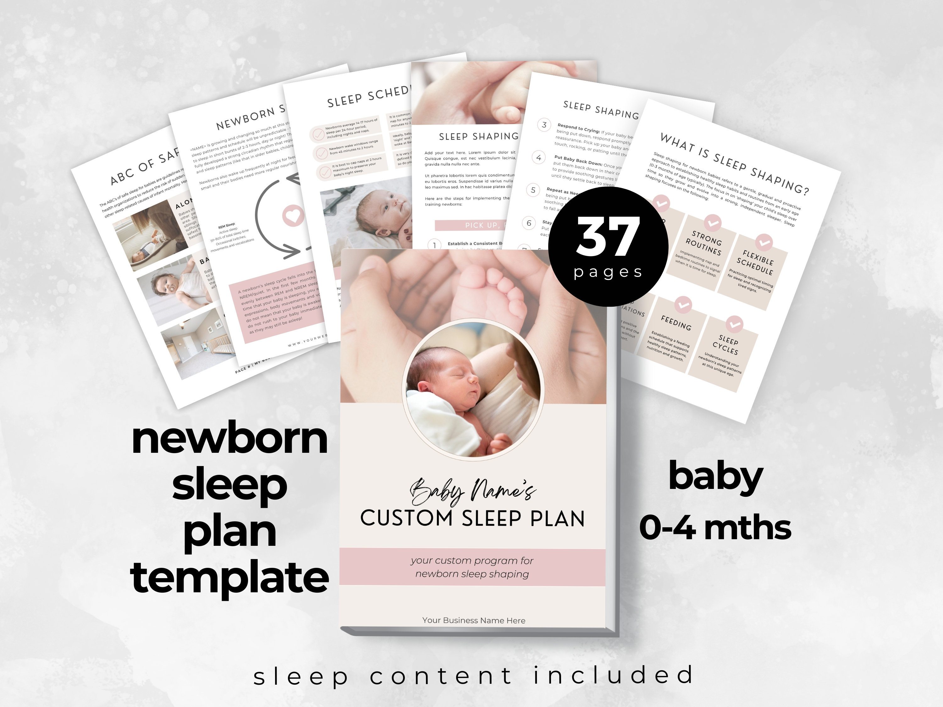 Newborn Sleep Plan Template for Sleep Consultants, Postpartum Doula ...