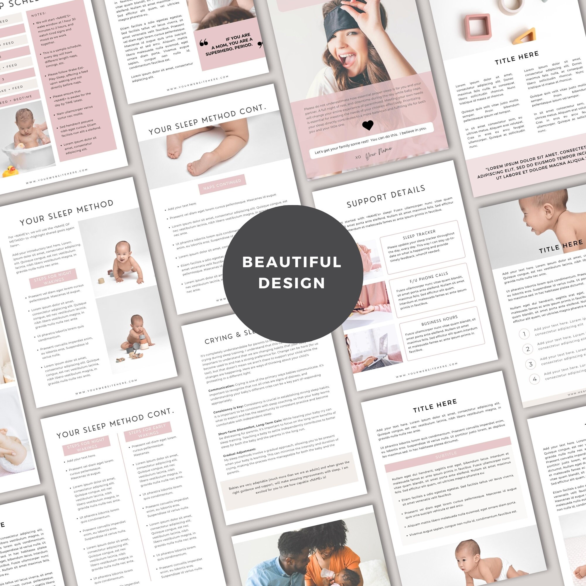 Client Sleep Plan Template, Baby Sleep Plan for Sleep Consultants, Baby ...