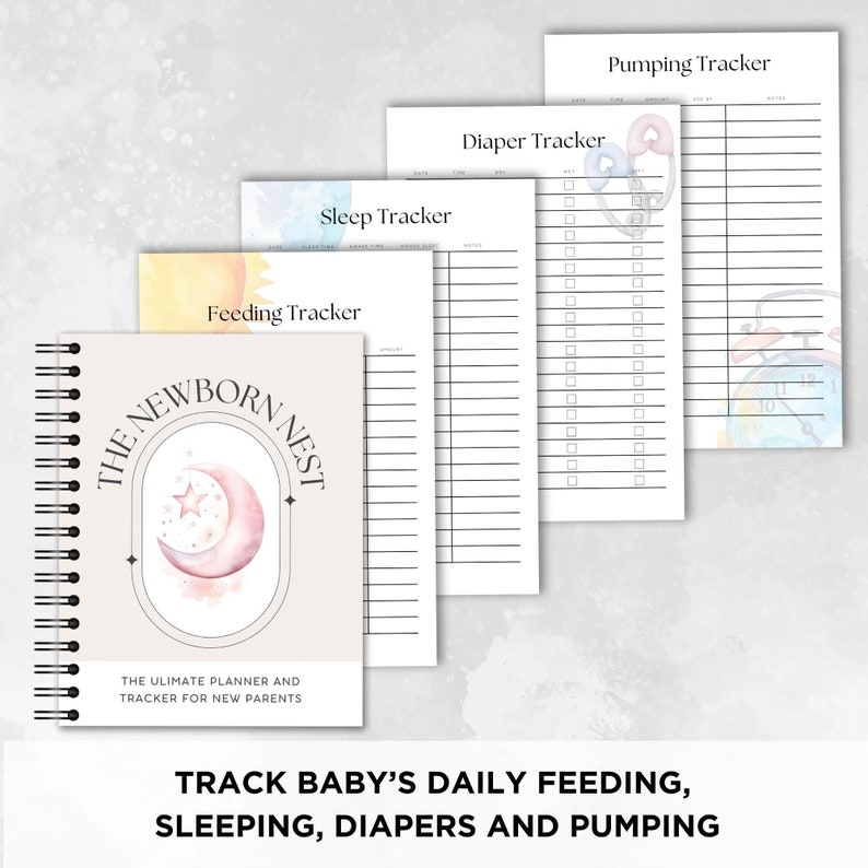 Baby Tracker Bundle, New Mommy Planner, Infant Daily Log Printable ...