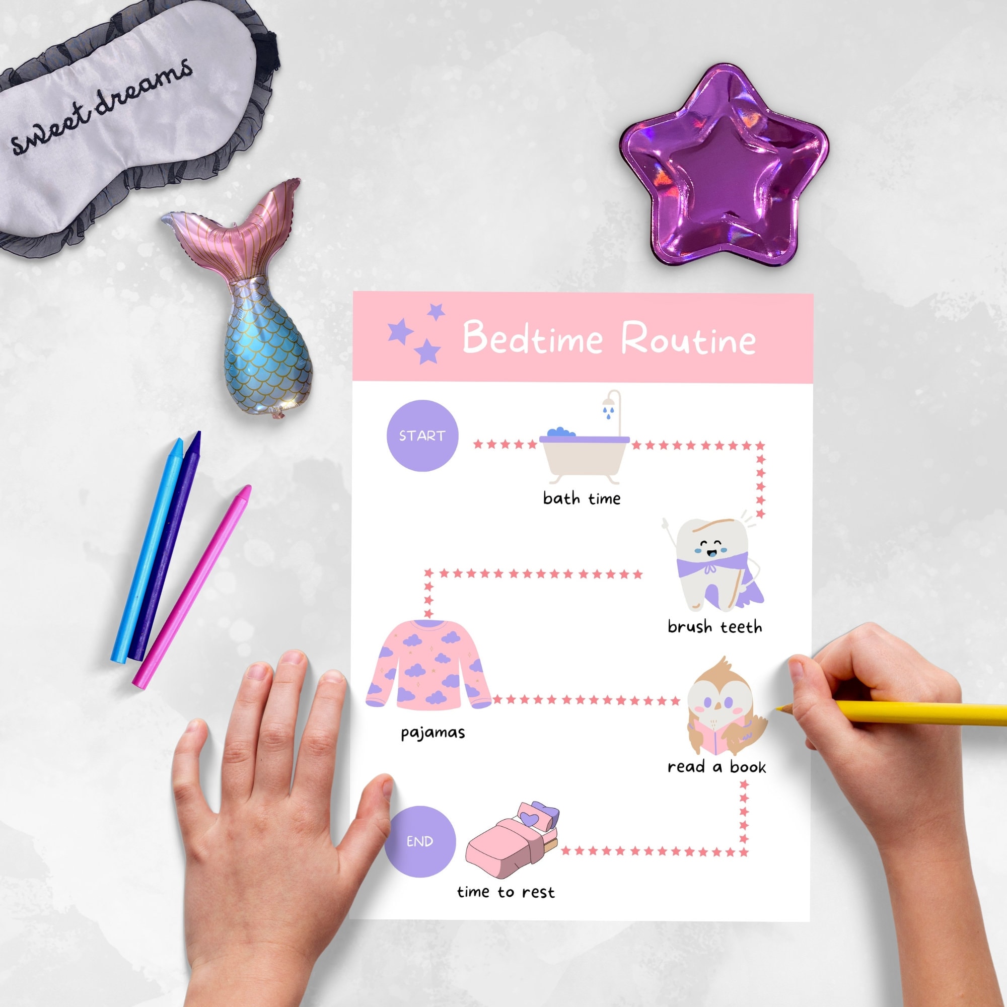 Bed Time Visual Schedule, Nightly Bedtime Checklist, Nighttime Routine ...