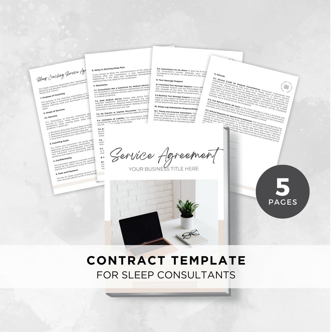 Contract Template | Sleep Consultants | Service Agreement Template ...