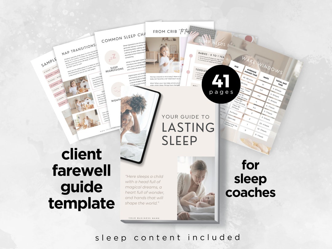 Client Farewell Guide Template: Sleep Consultant Ebook (canva Editable ...