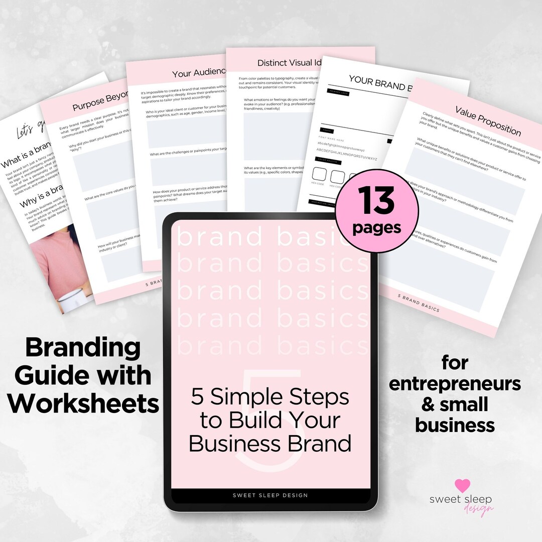Branding Workbook, Brand Style Guide Canva, Brand Identity Kit ...