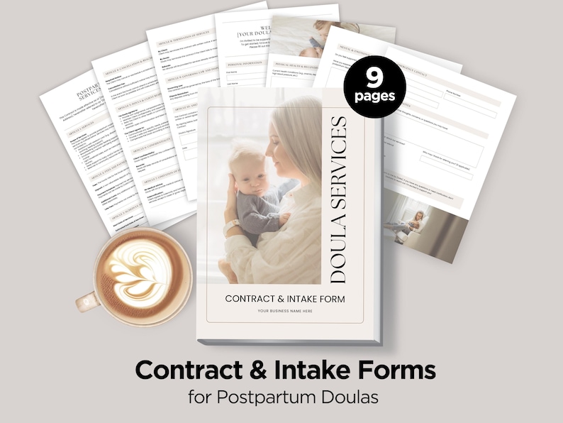 Postpartum Doula Contract & Intake Forms, Doula Service Agreement, New ...