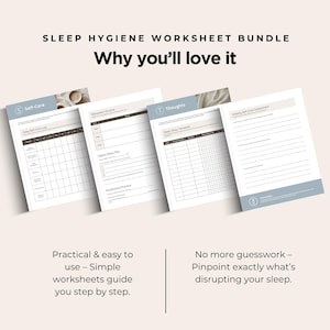 Sleep Hygiene Worksheets: Self-care Journal, Habits Tracker (editable ...