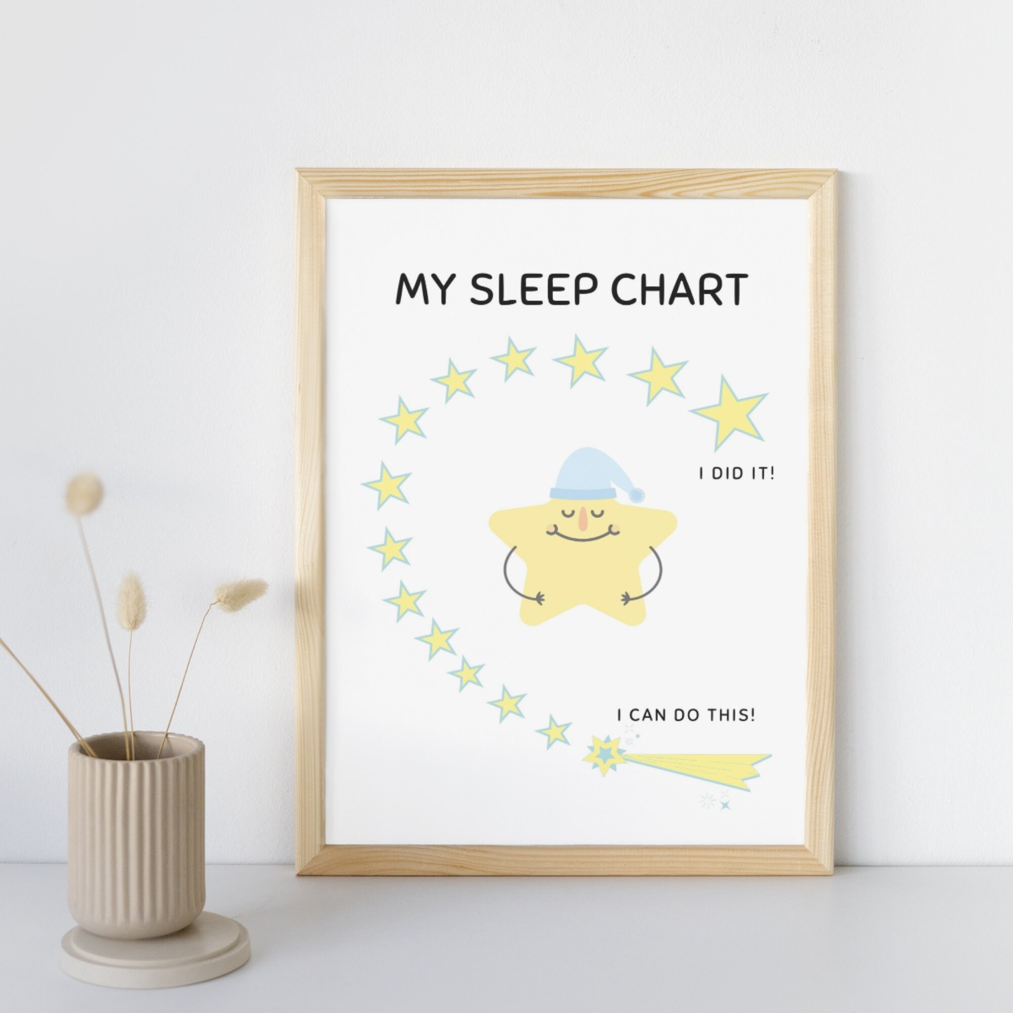 Toddler Reward Chart Sticker Chart for Kids Sleep Training - Etsy