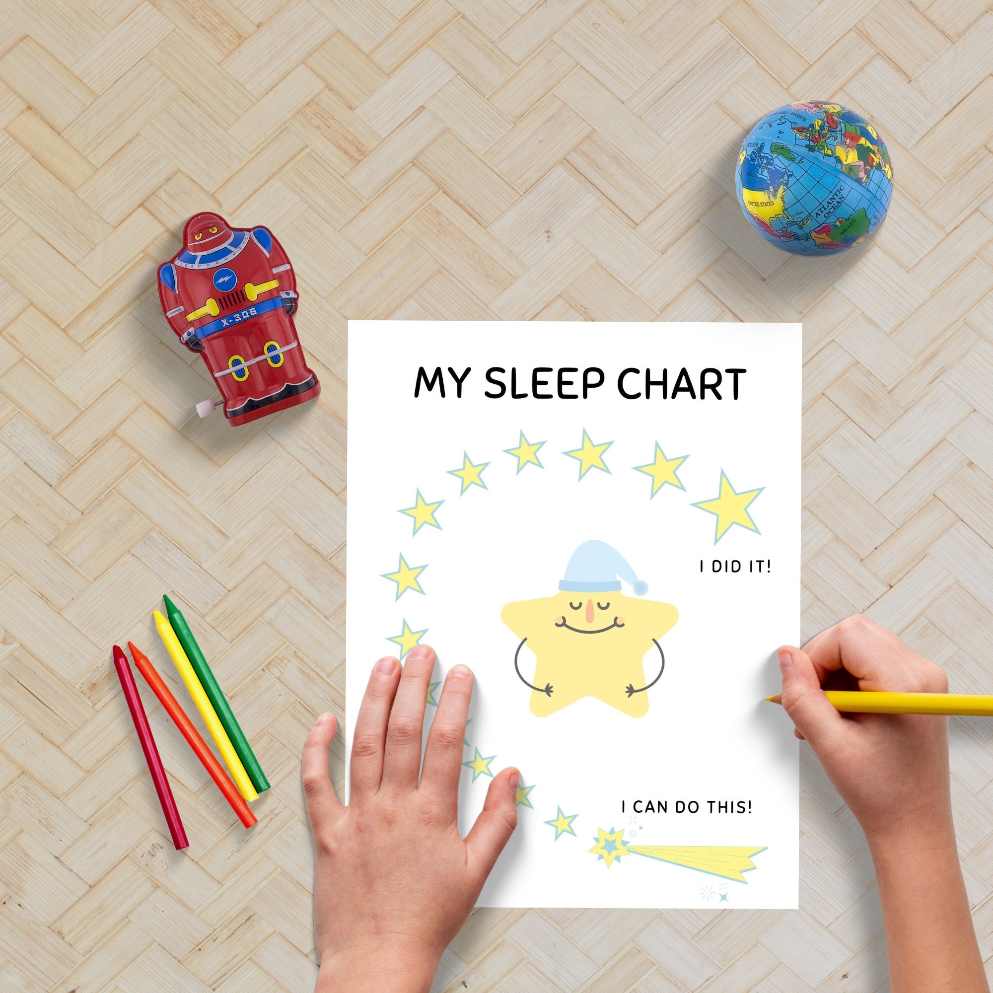 Toddler Reward Chart Sticker Chart for Kids Sleep Training - Etsy