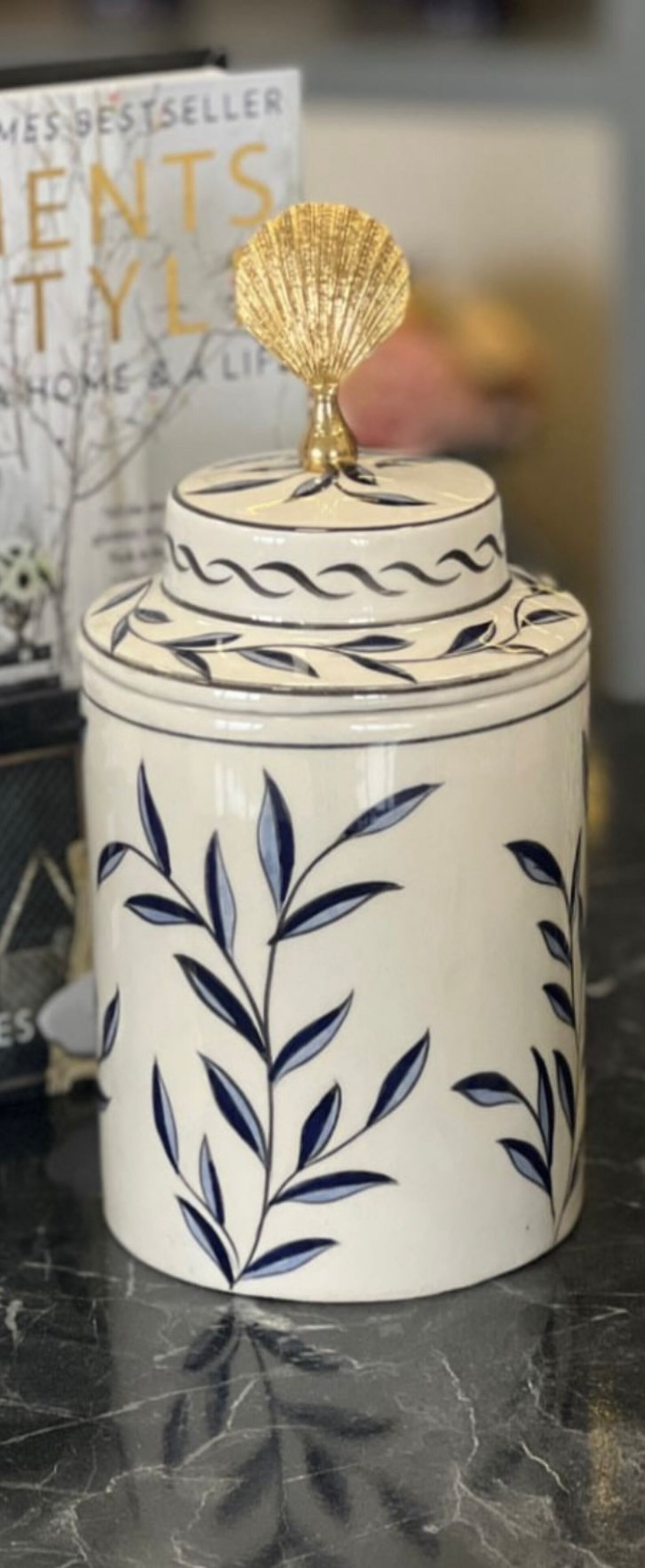 Ginger Jar Set of 2, Ceramic Jar, Jar With Lid, Red Ginger Jar, Olive ...