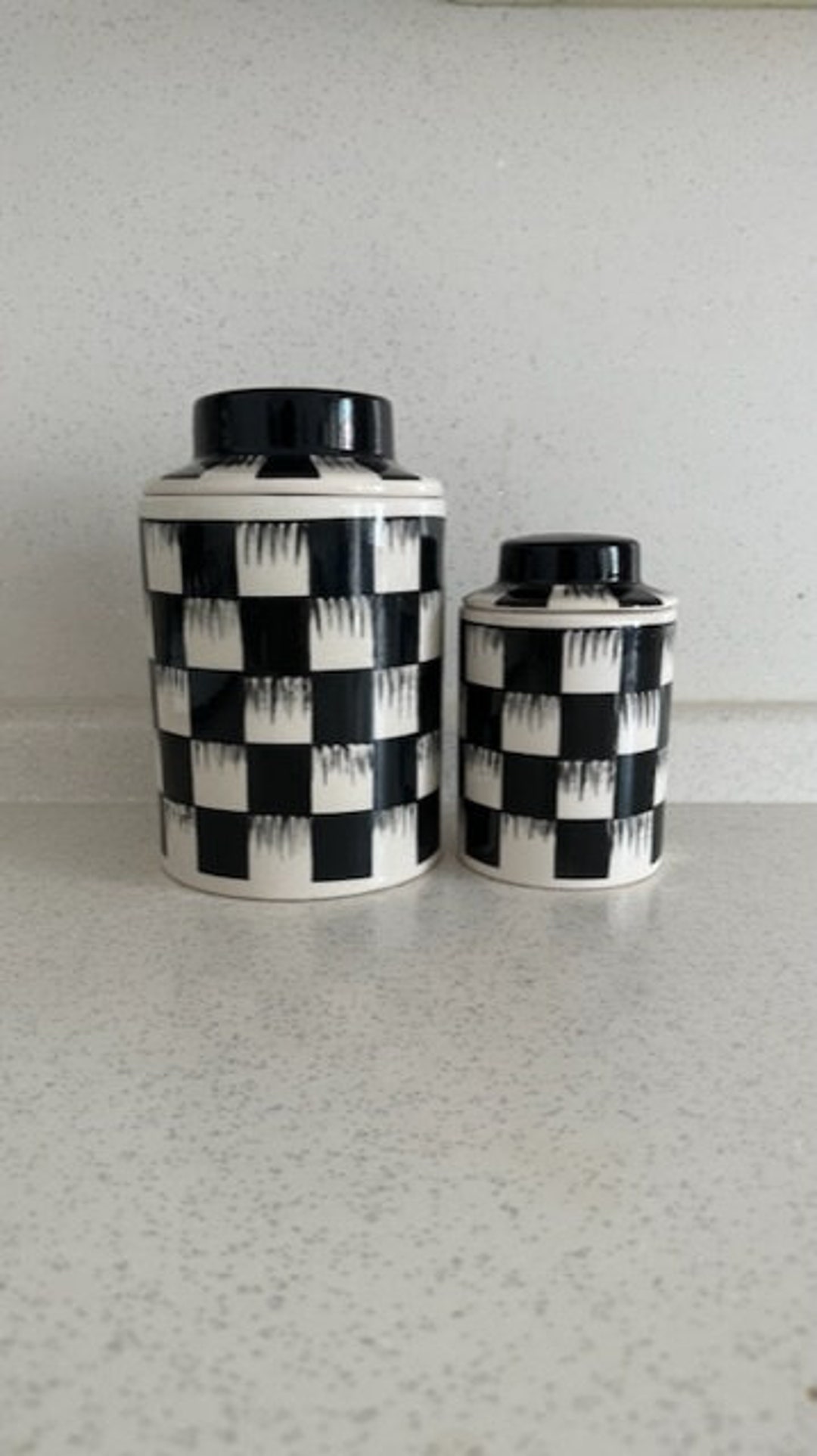 2x Ginger Jar With Lid, Ceramic Ginger Jar, Tea and Coffee Box, Ceramic ...