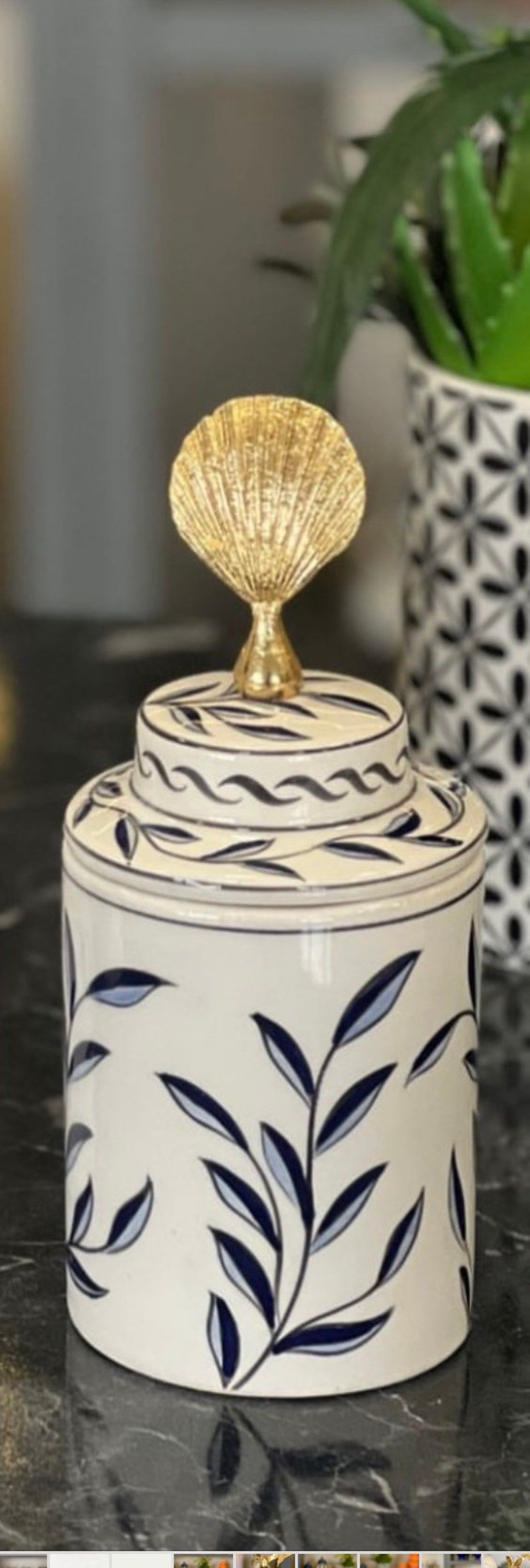 Ginger Jar Set of 2, Ceramic Jar, Jar With Lid, Red Ginger Jar, Olive ...