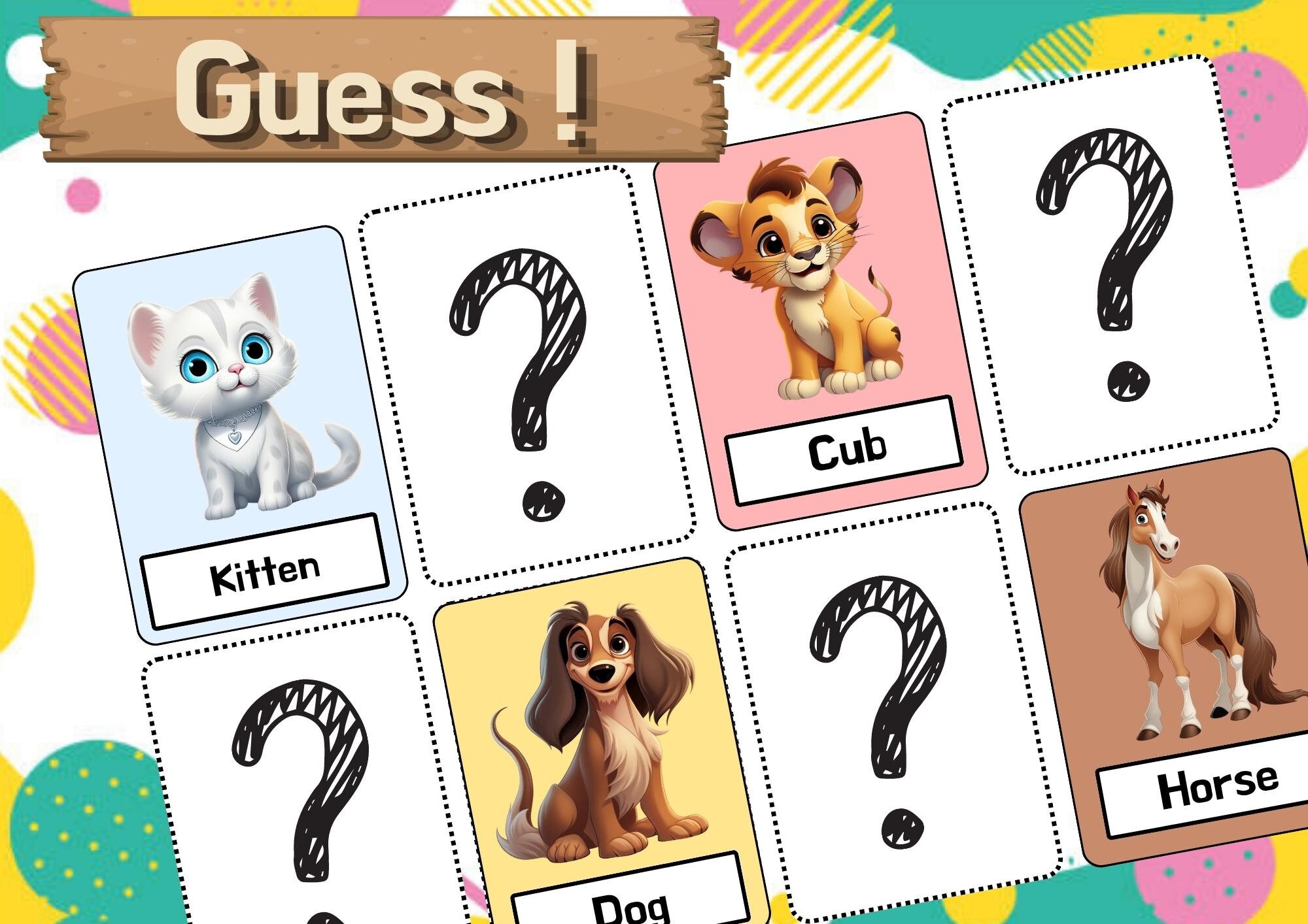 Montessori Baby Animal Flashcards - 16 Printable Digital Cards, Kids ...