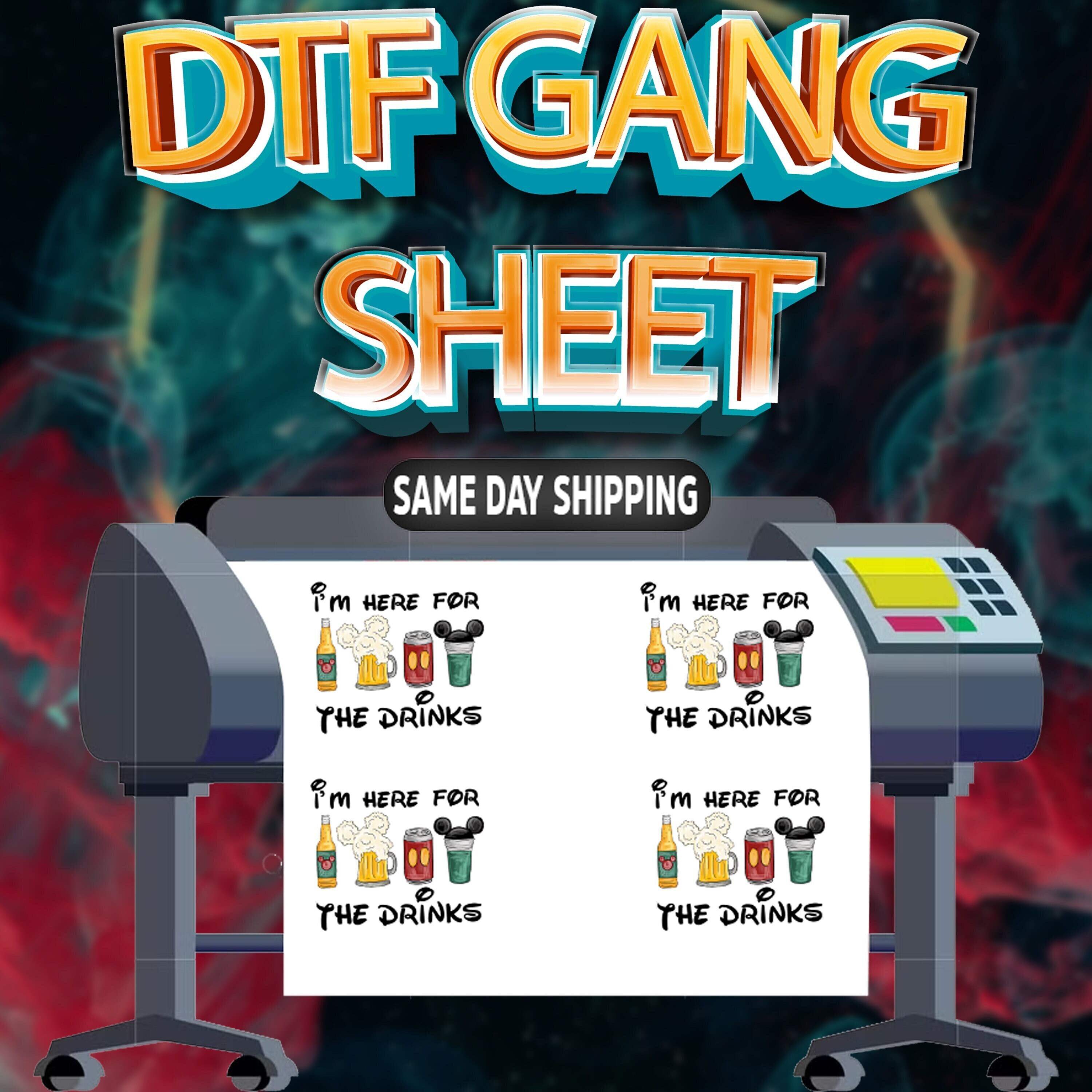 Mega Bulk Gang Sheet, Gang Sheet Print, Same Day Service, Dtf Transfers ...