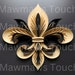 Black and Gold Beautiful Paper Art a Couple of Beautiful Fleur-de-lis ...