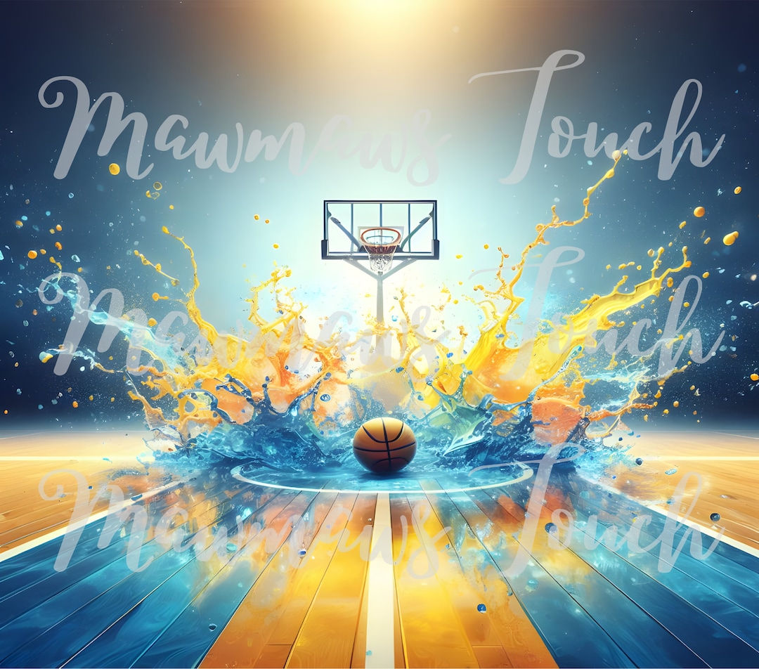YELLOW & BLUE BASKETBALL Sublimation Wrap - Etsy
