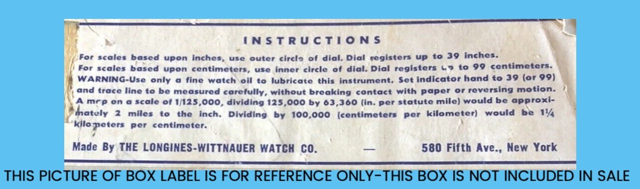 Opisometer Curvimeter Meilograph Map Measuring Tool Longines - Etsy