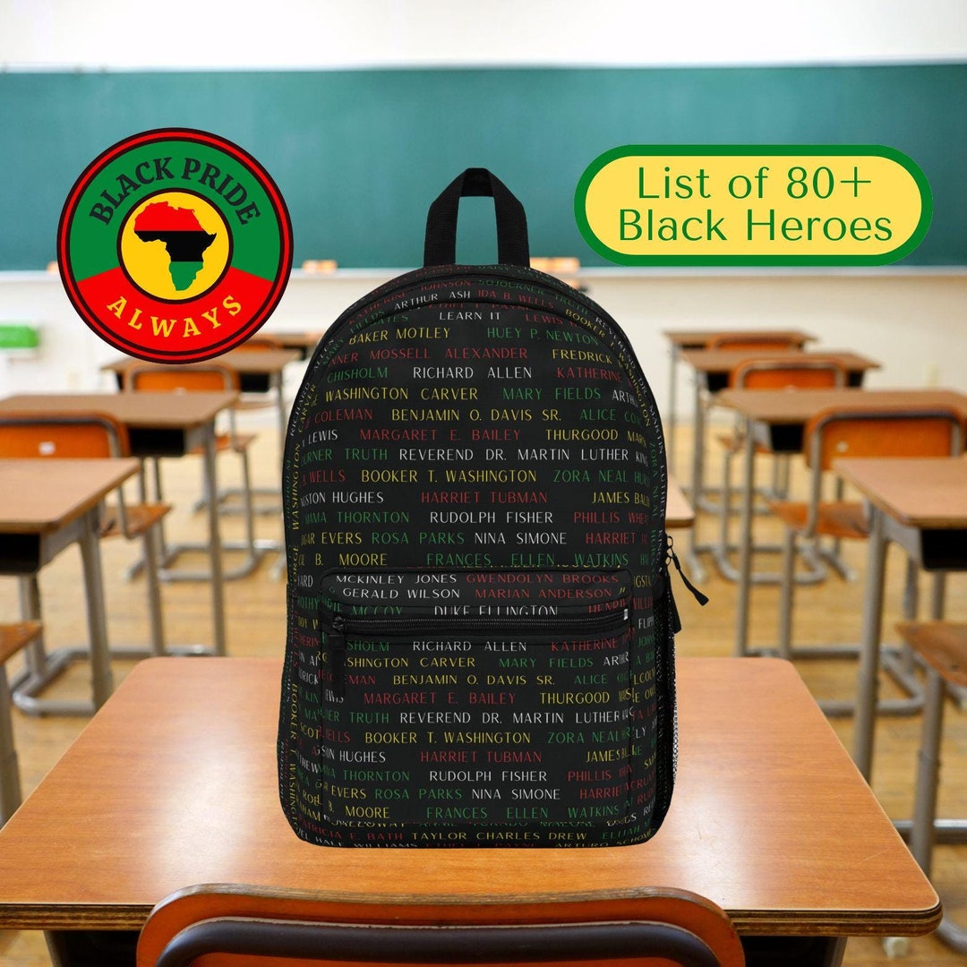 Black Heroes Backpack, Black History Bag, African American Pride, Black ...