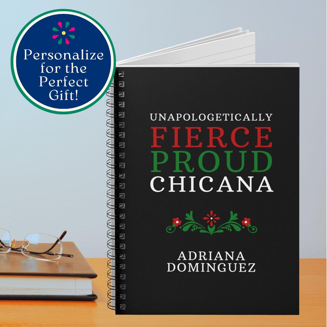 Personalized Chicana Notebook, Social Justice Message, Gift for Mexican ...