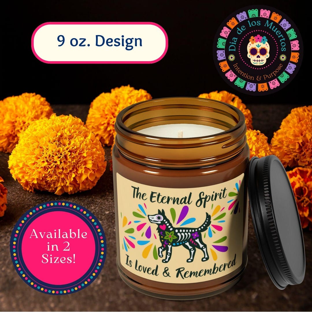 Dia De Los Muertos Pet Candle, Dog Altar Accessory, Puppy Death and ...