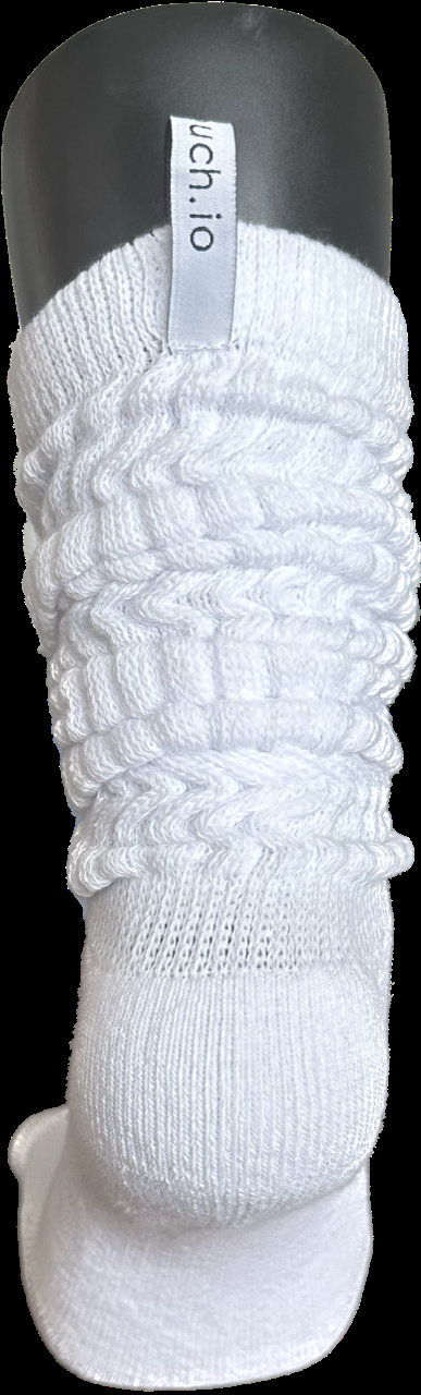 White Slouch Design Tube Socks - Etsy