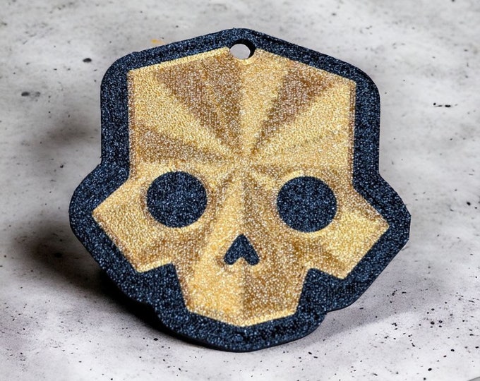 Helldivers 2 Skull Emblem Keychain Gold or Red Gamer Gift Custom Video ...