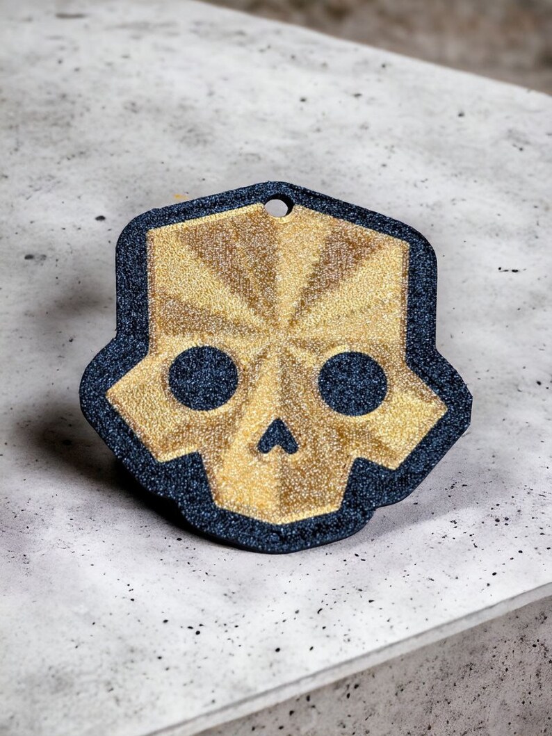 Helldivers 2 Skull Emblem Keychain Gold or Red Gamer Gift Custom Video ...