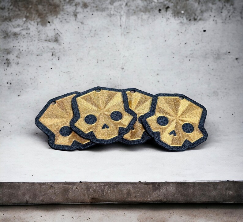 Helldivers 2 Skull Emblem Keychain Gold or Red Gamer Gift Custom Video ...