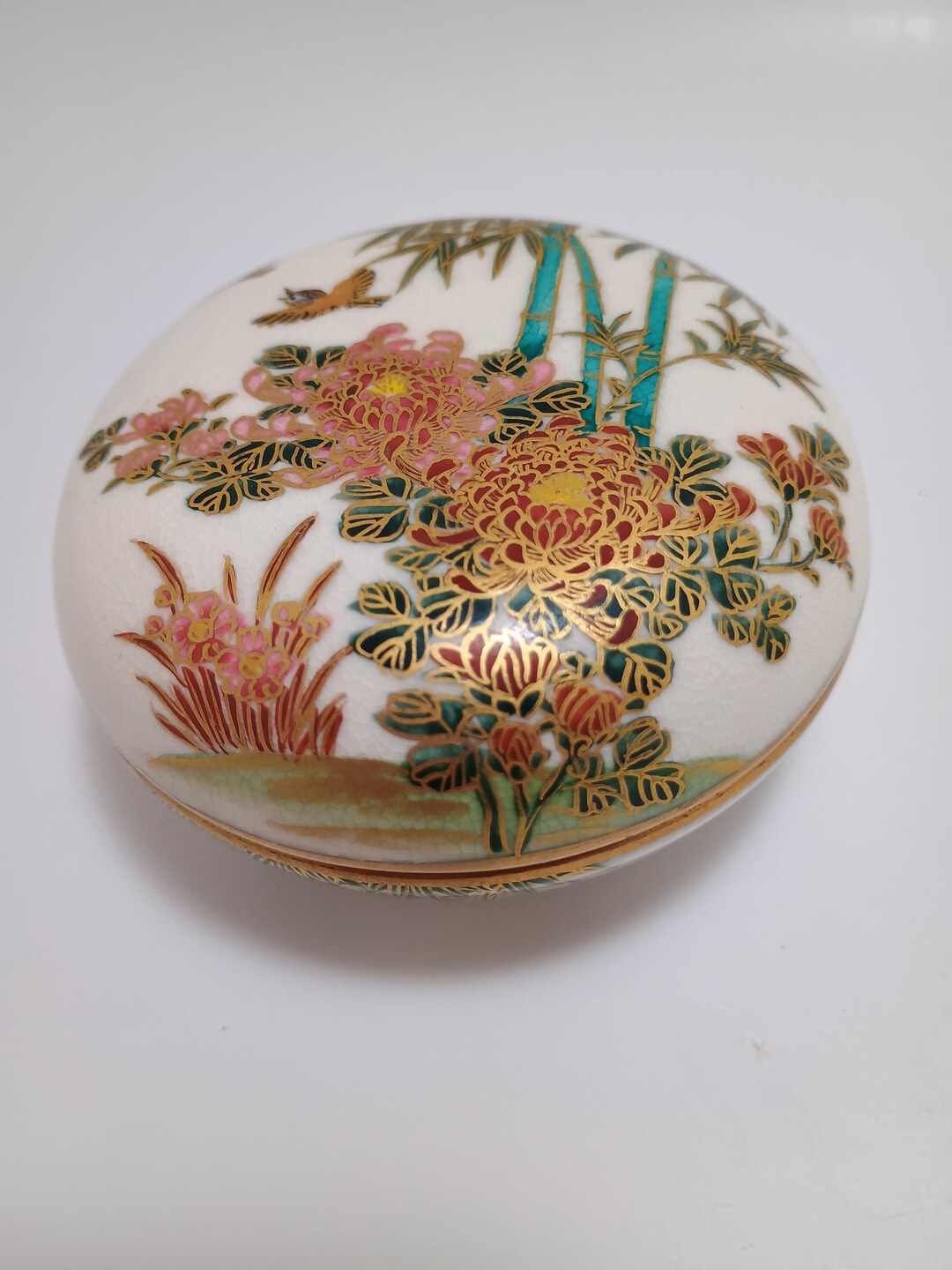 Antique Satsuma Box Signed Tominaga Genzan Japanese - Etsy