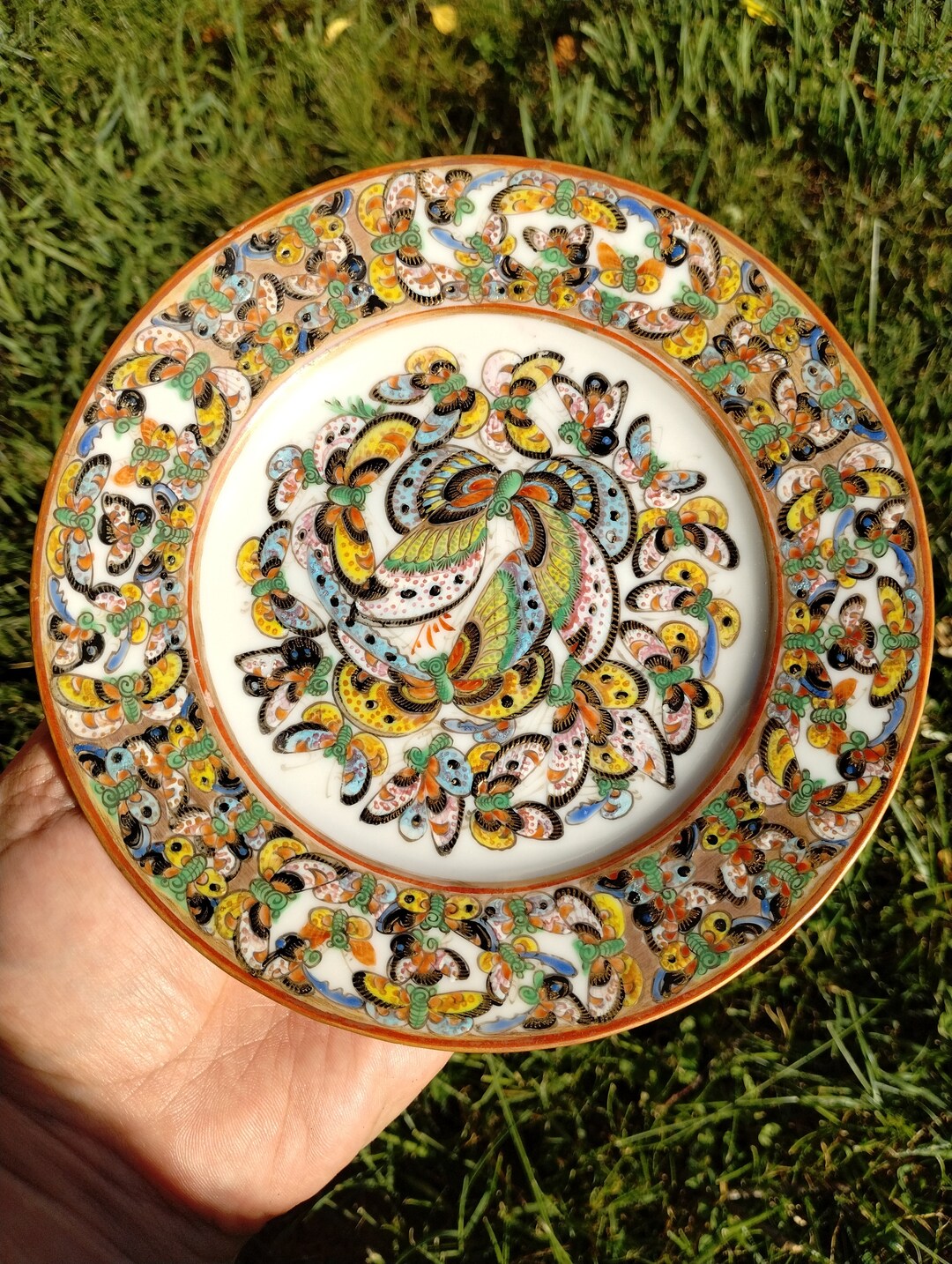 Antique Chinese Thousand Butterfly Plates Pair Excellent Condition - Etsy