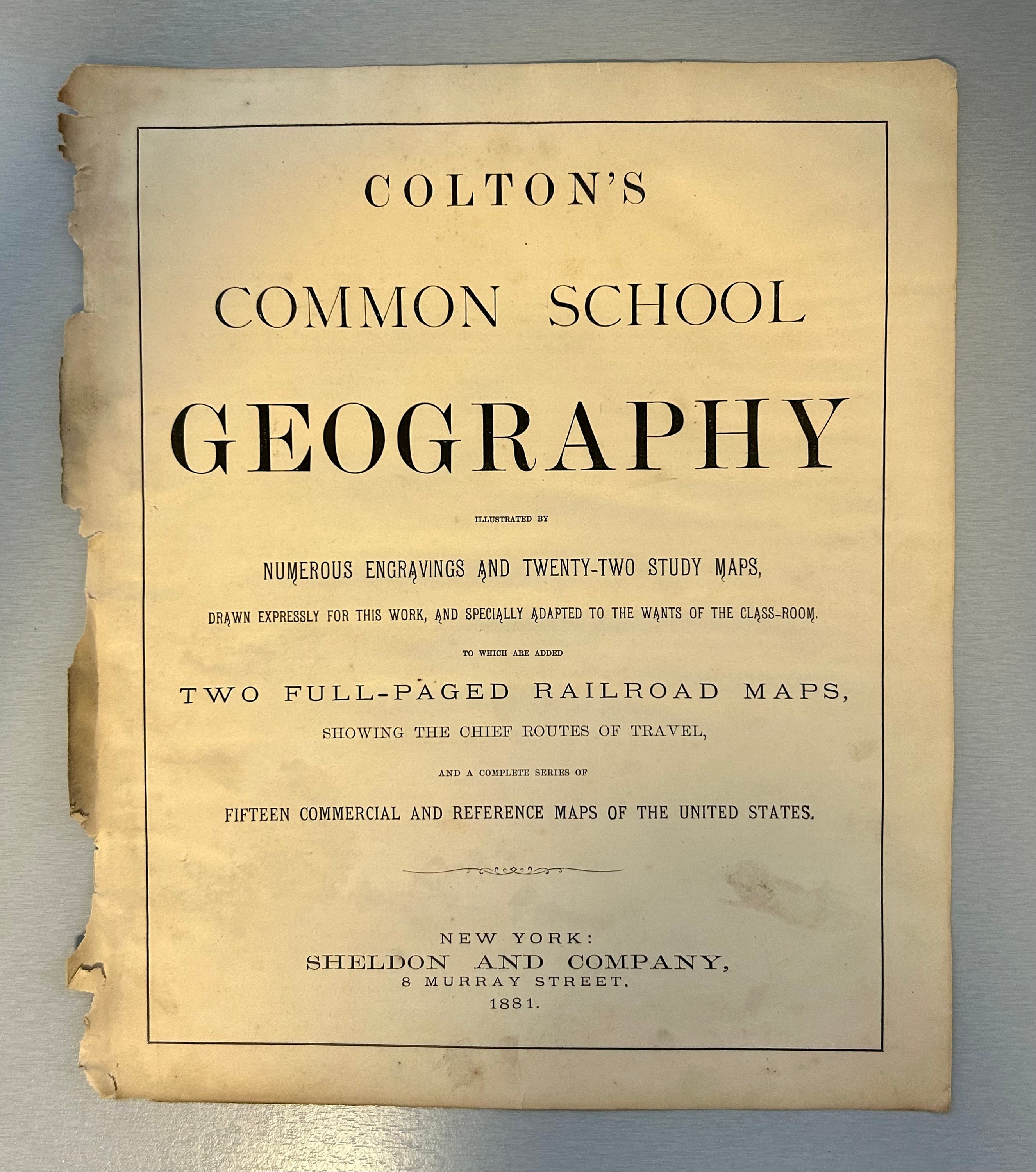 Africa - Rare ORIGINAL Print From - Colton, George Woolworth. "colton's ...