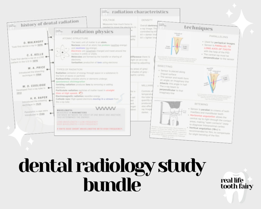 Dental Radiology PDF Study Bundle digital Download Dental Hygiene Notes ... Dental Radiology PDF Study Bundle digital Download Dental Hygiene Notes ...