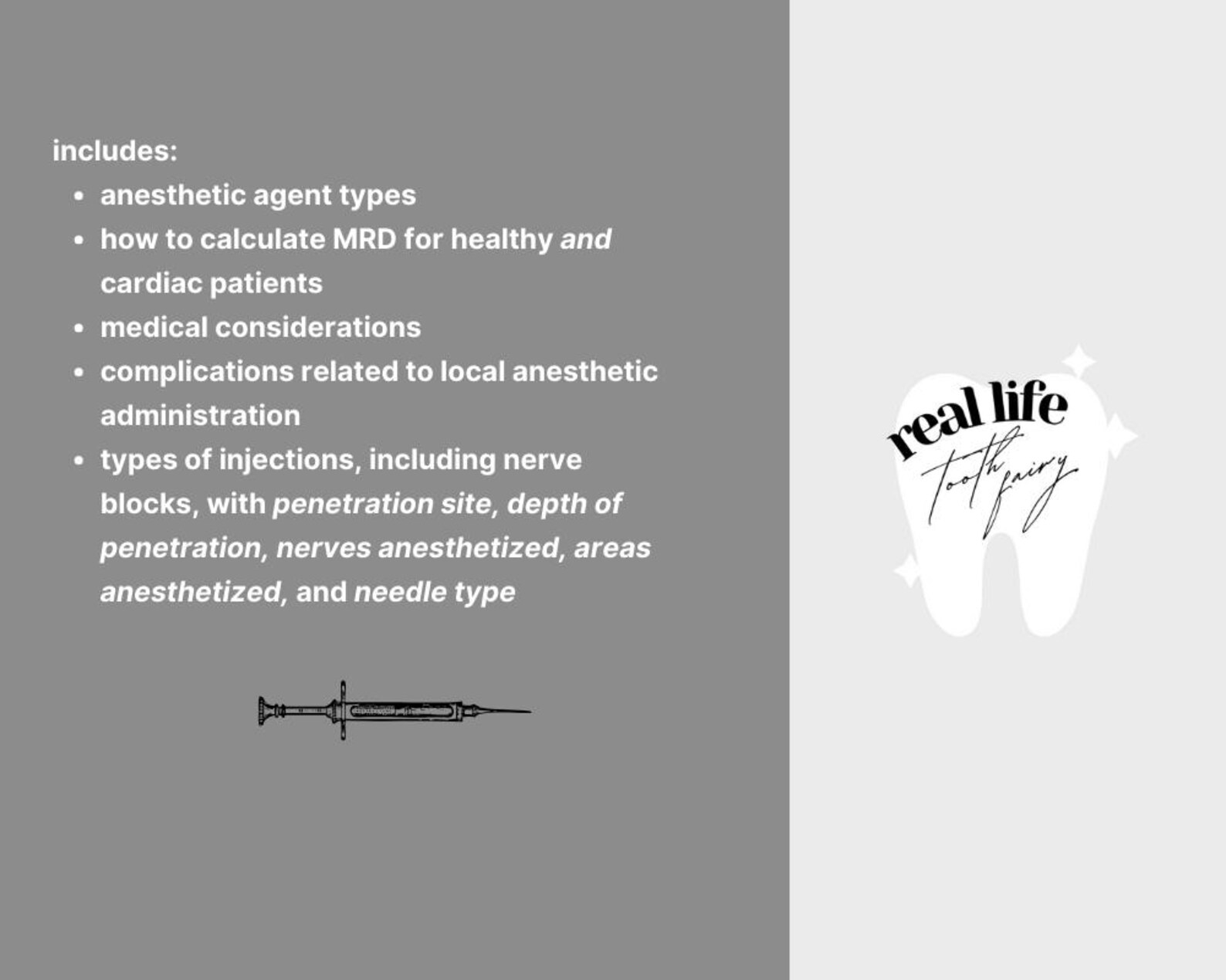 Local Anesthesia Reference Guide for the RDH *digital Download* | RDH ...