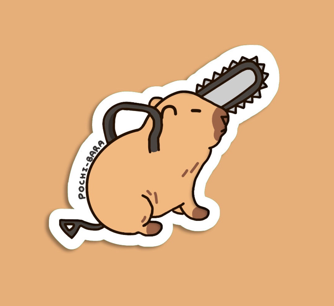 Capybara pochi-bara Sticker Glossy Vinyl - Etsy