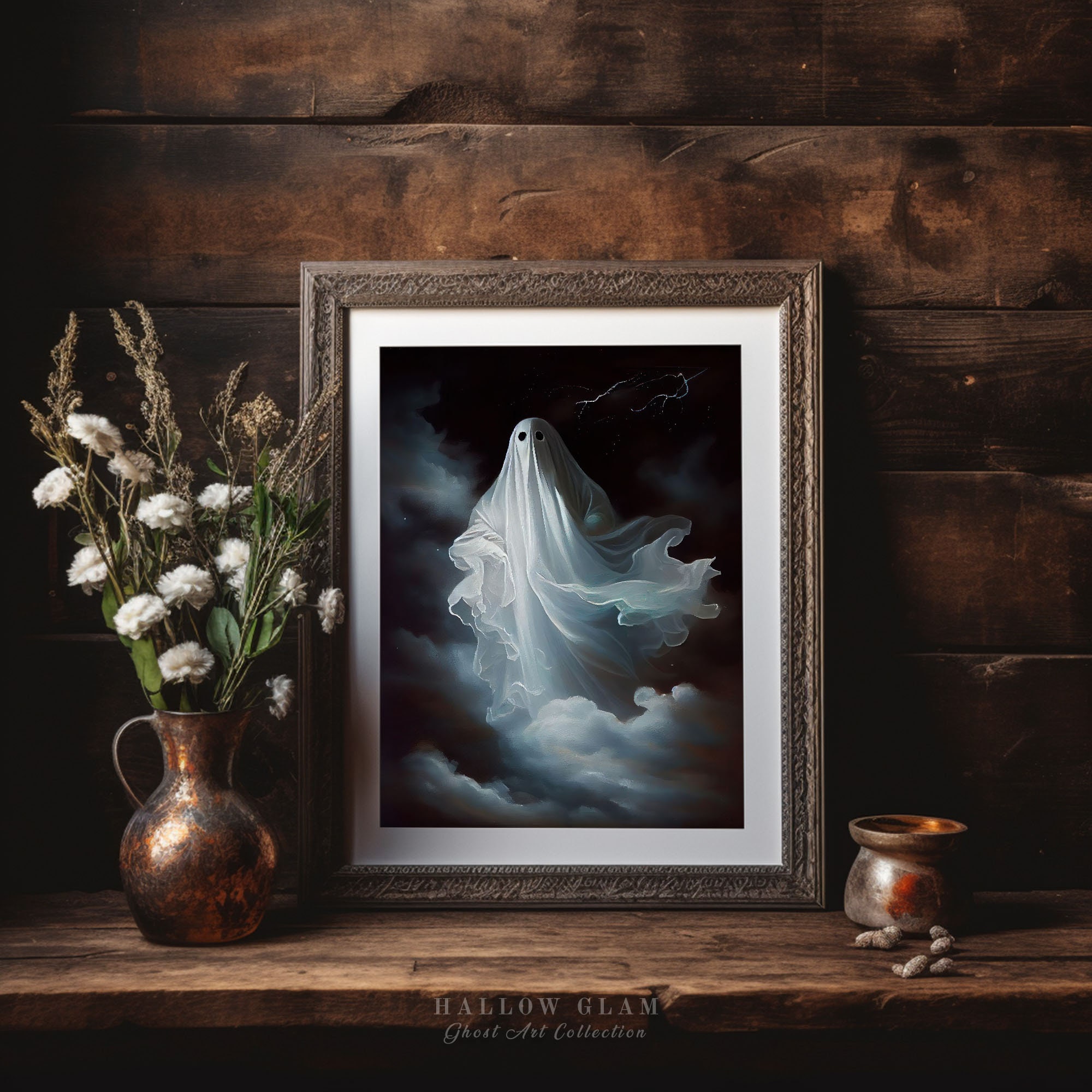 Ghost in the Night Sky, Celestial Print, Night Wall Art, Ghost Art ...