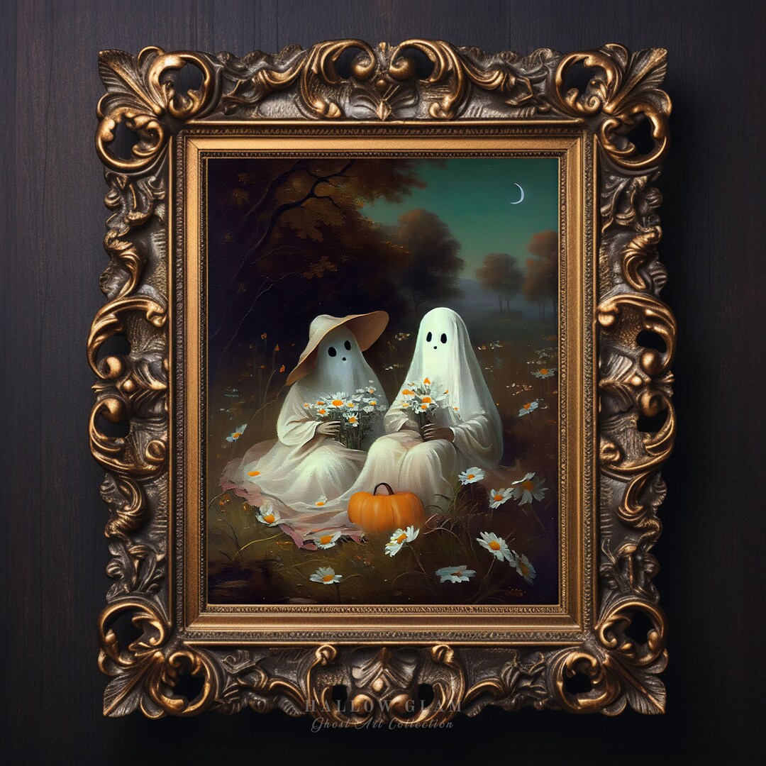 Ghost Picnic Art Print: Gothic Halloween Poster (digital Download) - Etsy