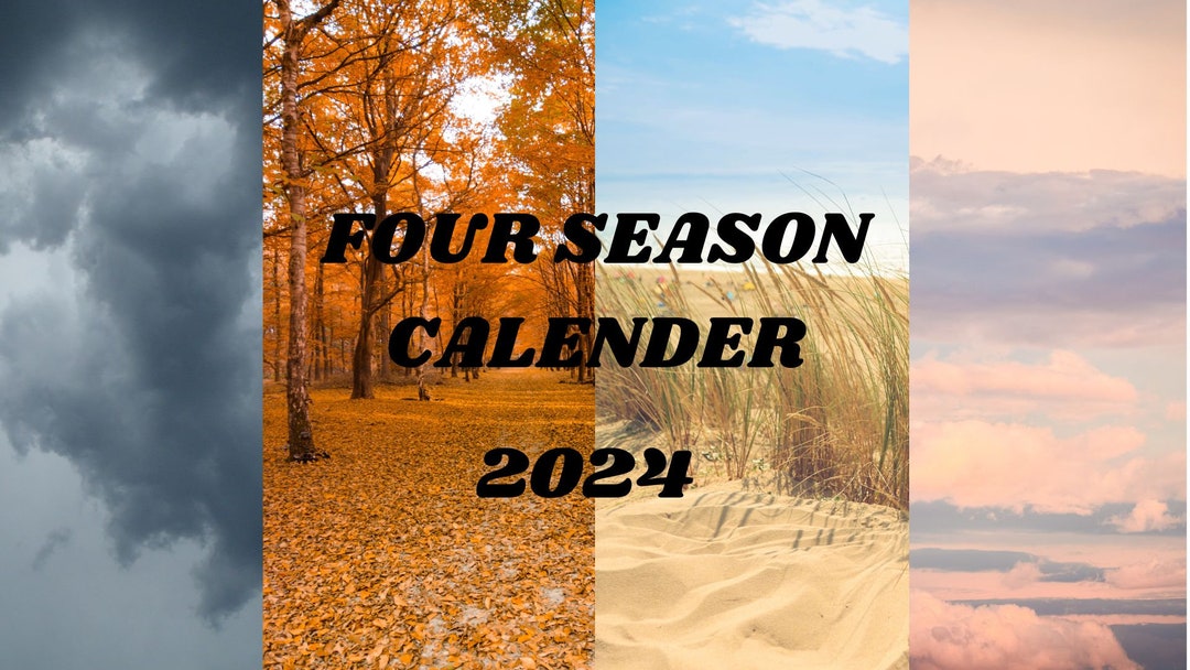 Four Seasons Calendar: 2024 Digital Calendar PDF seasonal - Etsy