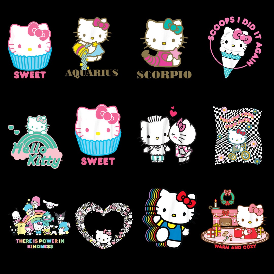 Hello Kitty PNG Bundle Hello Kitty Warm and Cozy Christmas - Etsy