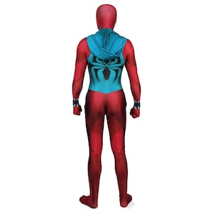Scarlet Ben Rilley Spider Spider Suit Cosplay Costumedetached Mask - Etsy