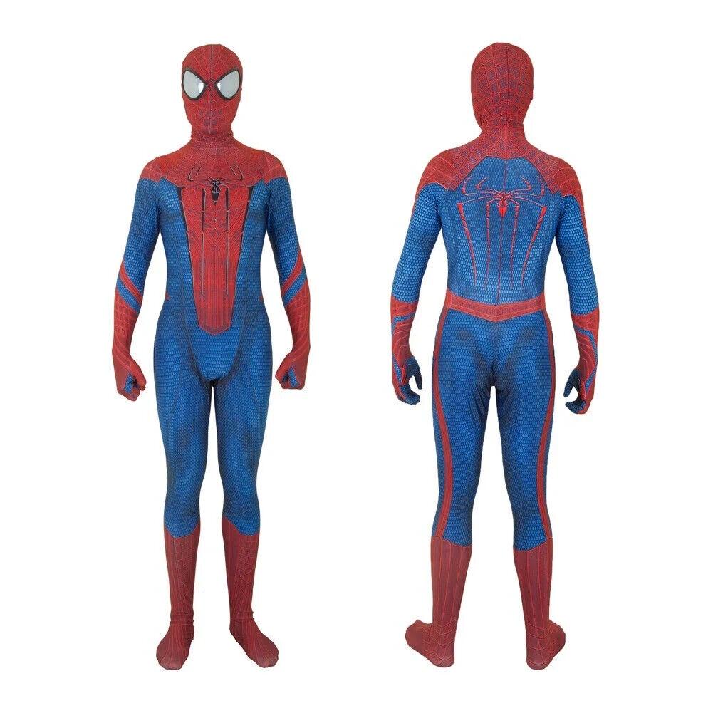 TASM 1 the Amazing Spider 1 Suit Cosplay Costume Detached Mask - Adult ...