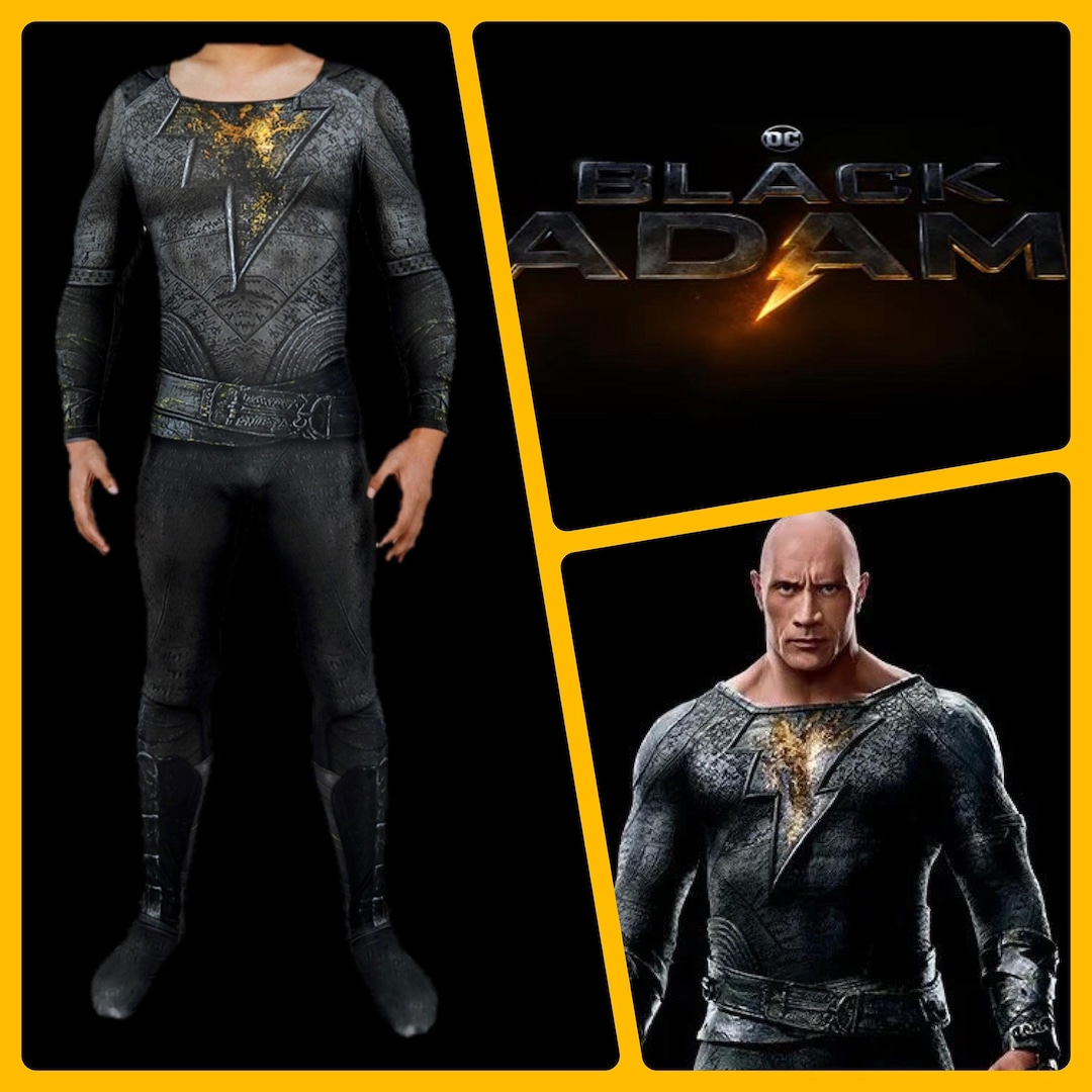 Black Adam Costume Cosplay Adult / Kids Unisex High Quality Thick ...